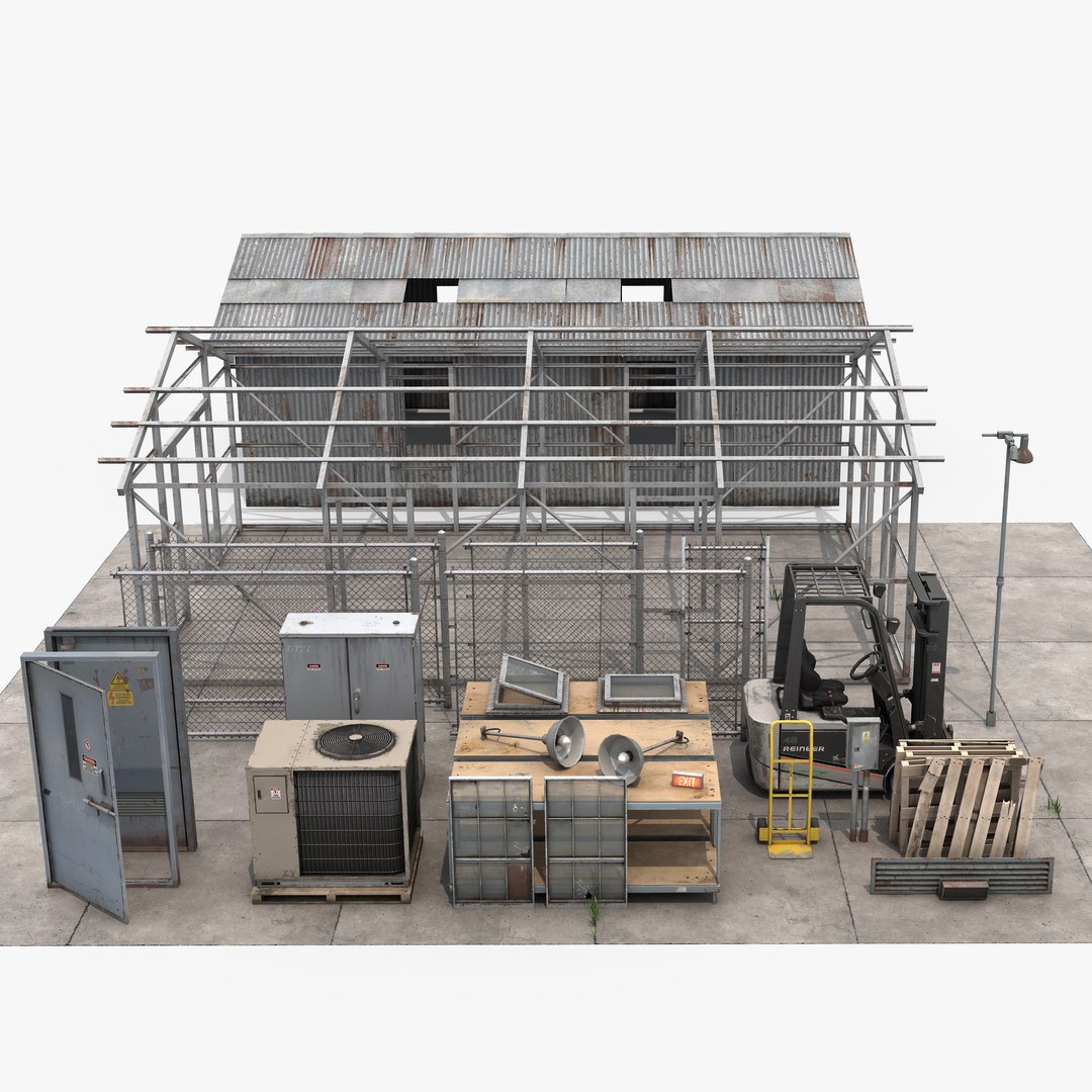 Workshop Shed Corrugated 3D Model - TurboSquid 1798736