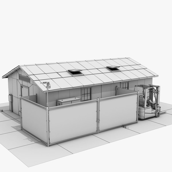 Workshop Shed Corrugated 3D model - TurboSquid 1798736