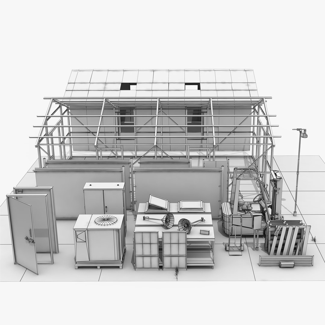Workshop Shed Corrugated 3D Model - TurboSquid 1798736