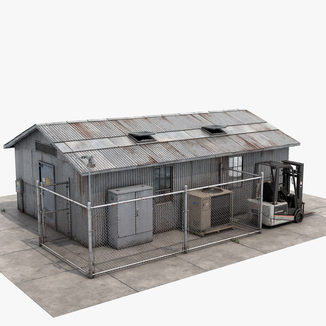 Workshop Shed Corrugated 3D Model - TurboSquid 1798736