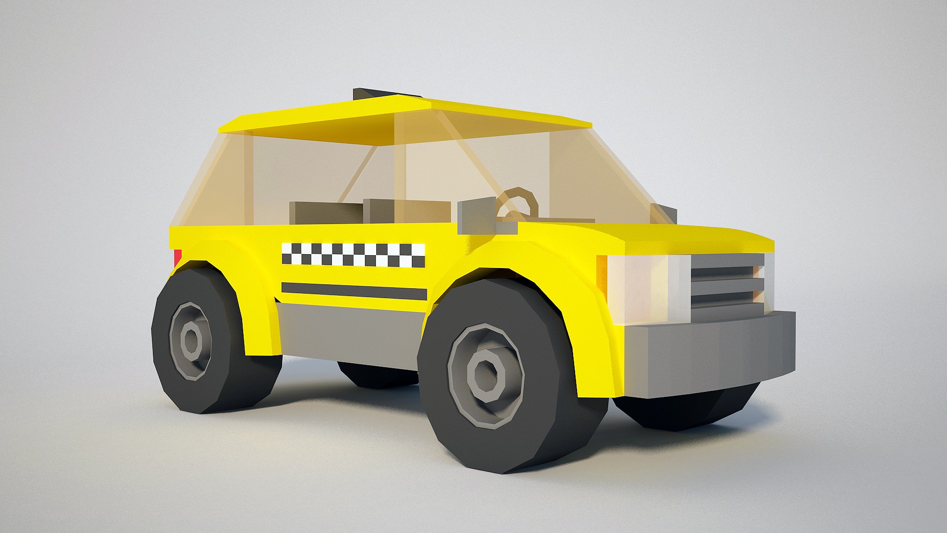 Ready Taxi 3d Model