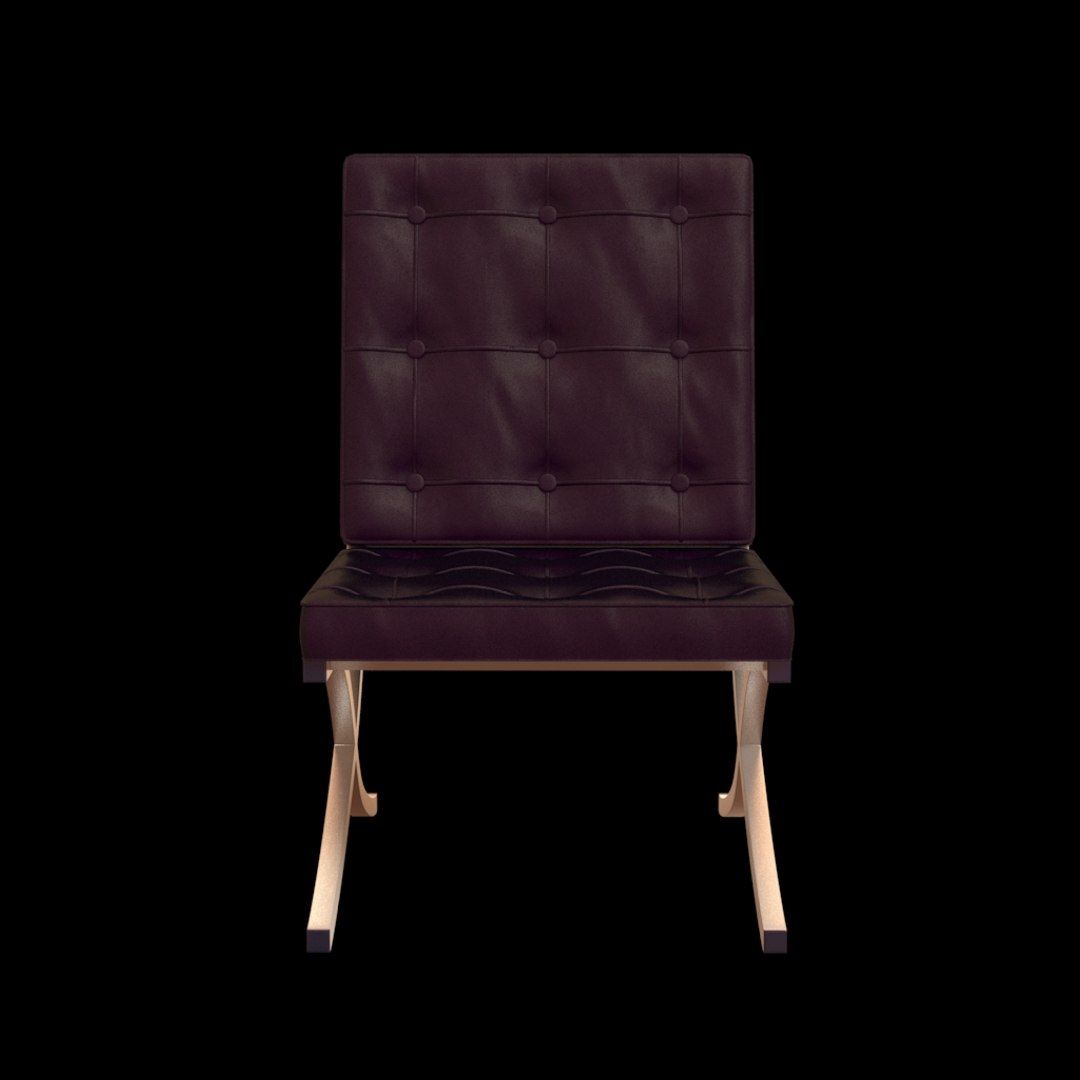 3d leather armchair