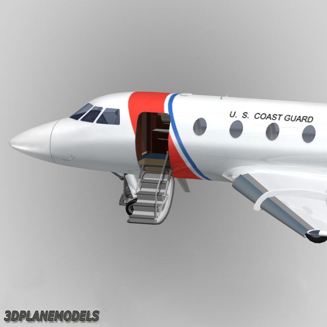 3d Model Dassault Falcon 20 200