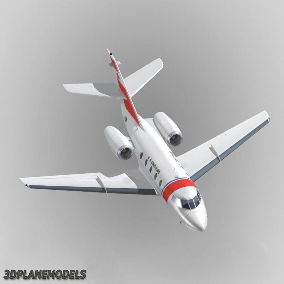 3d Model Dassault Falcon 20 200