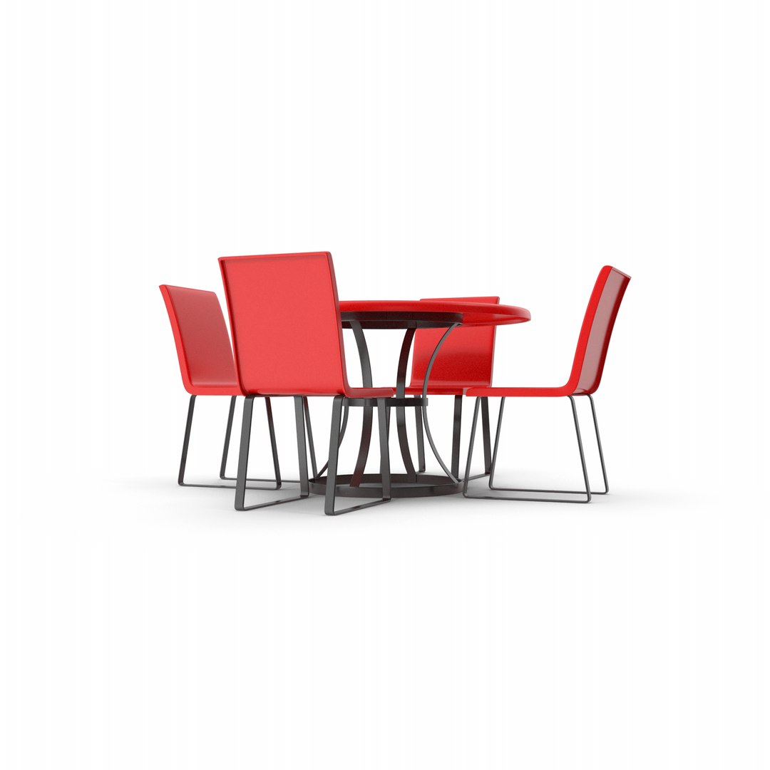 Ring Table With Chairs model - TurboSquid 1842114
