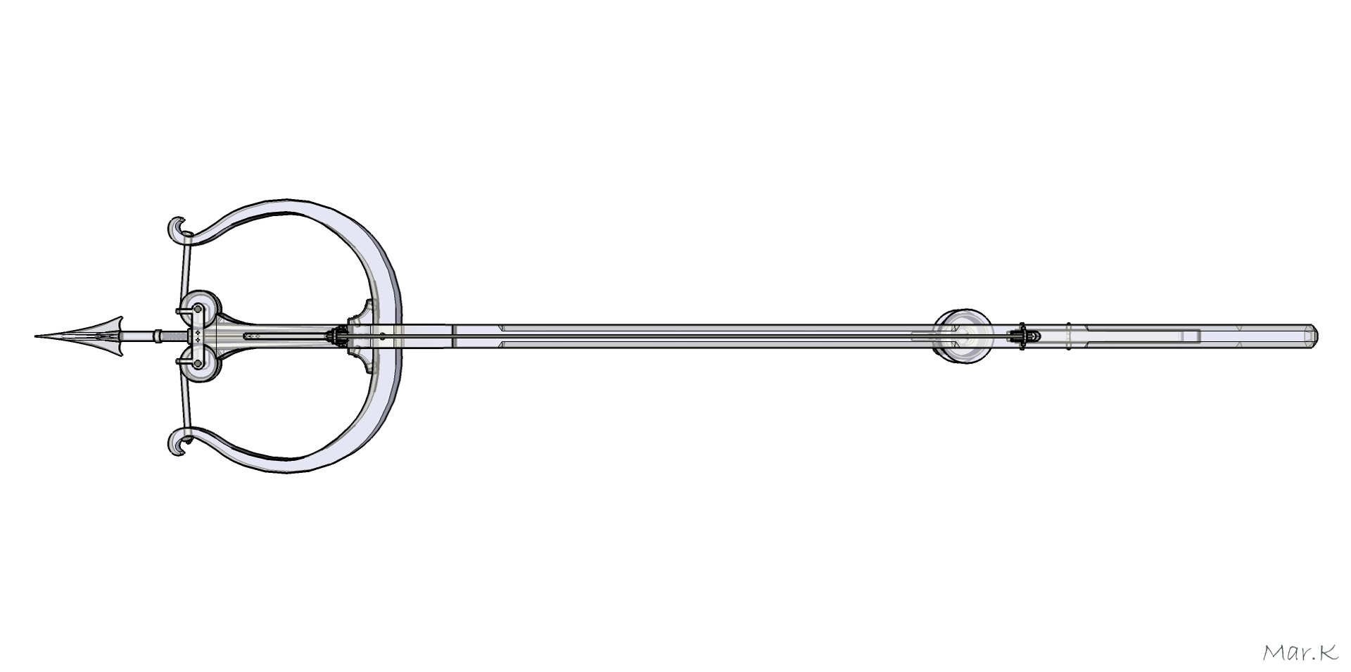 3d Model Harpoon Leonardo Da