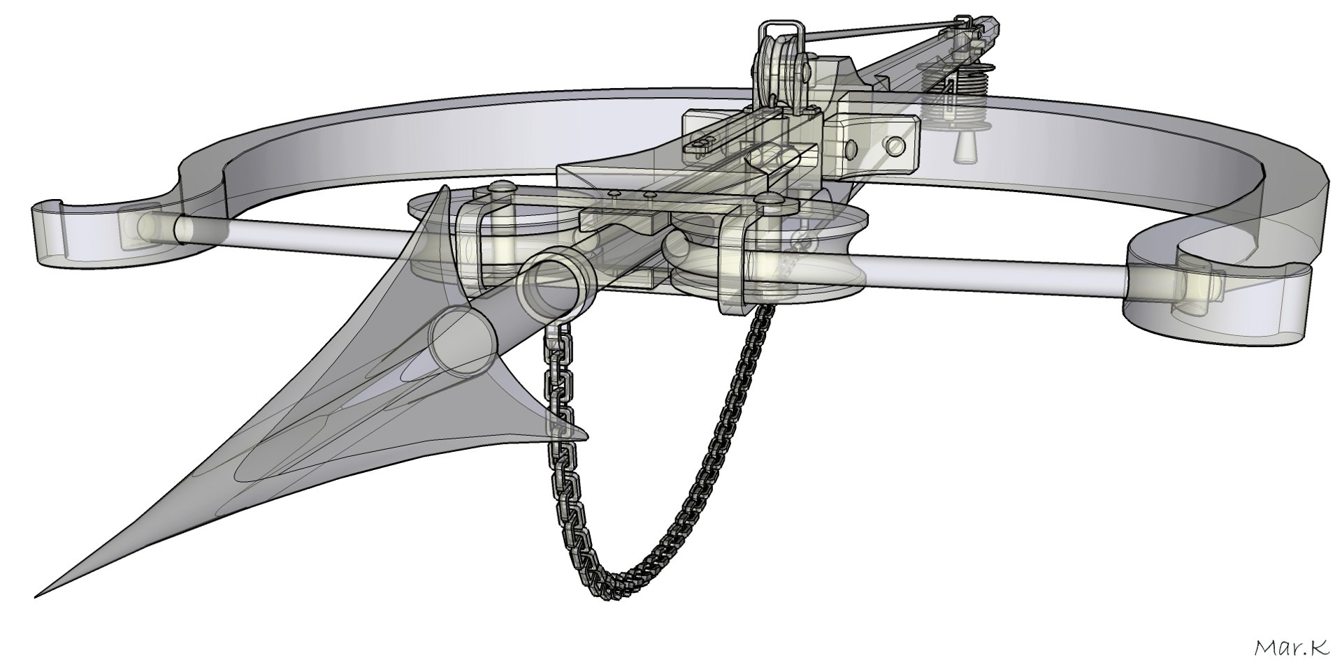 3d Model Harpoon Leonardo Da