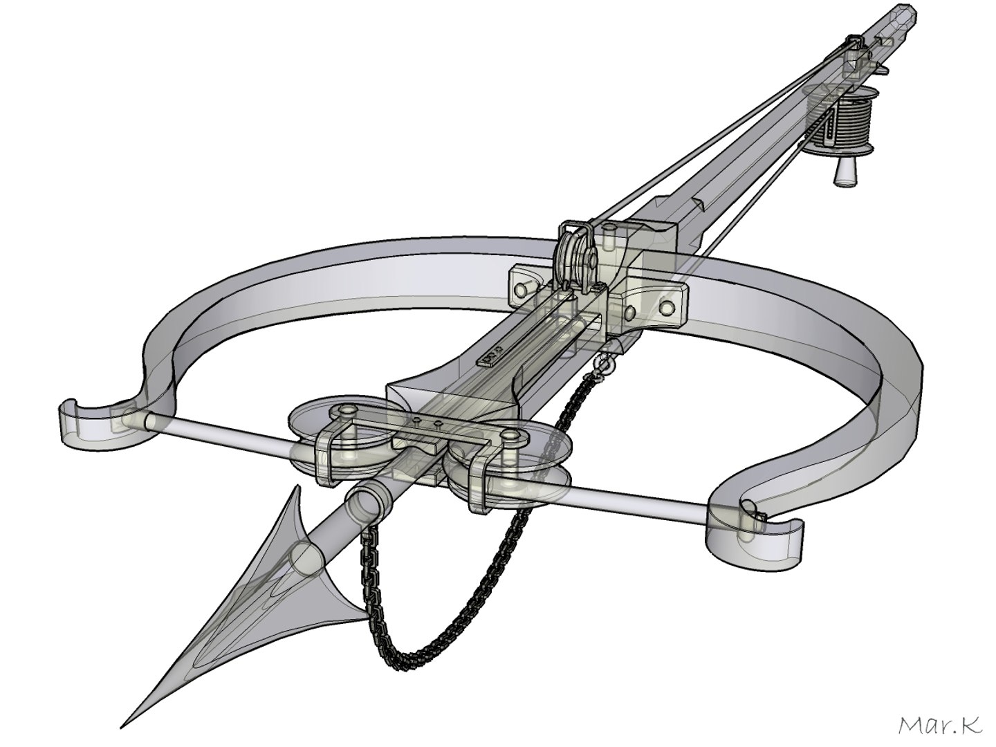 3d Model Harpoon Leonardo Da