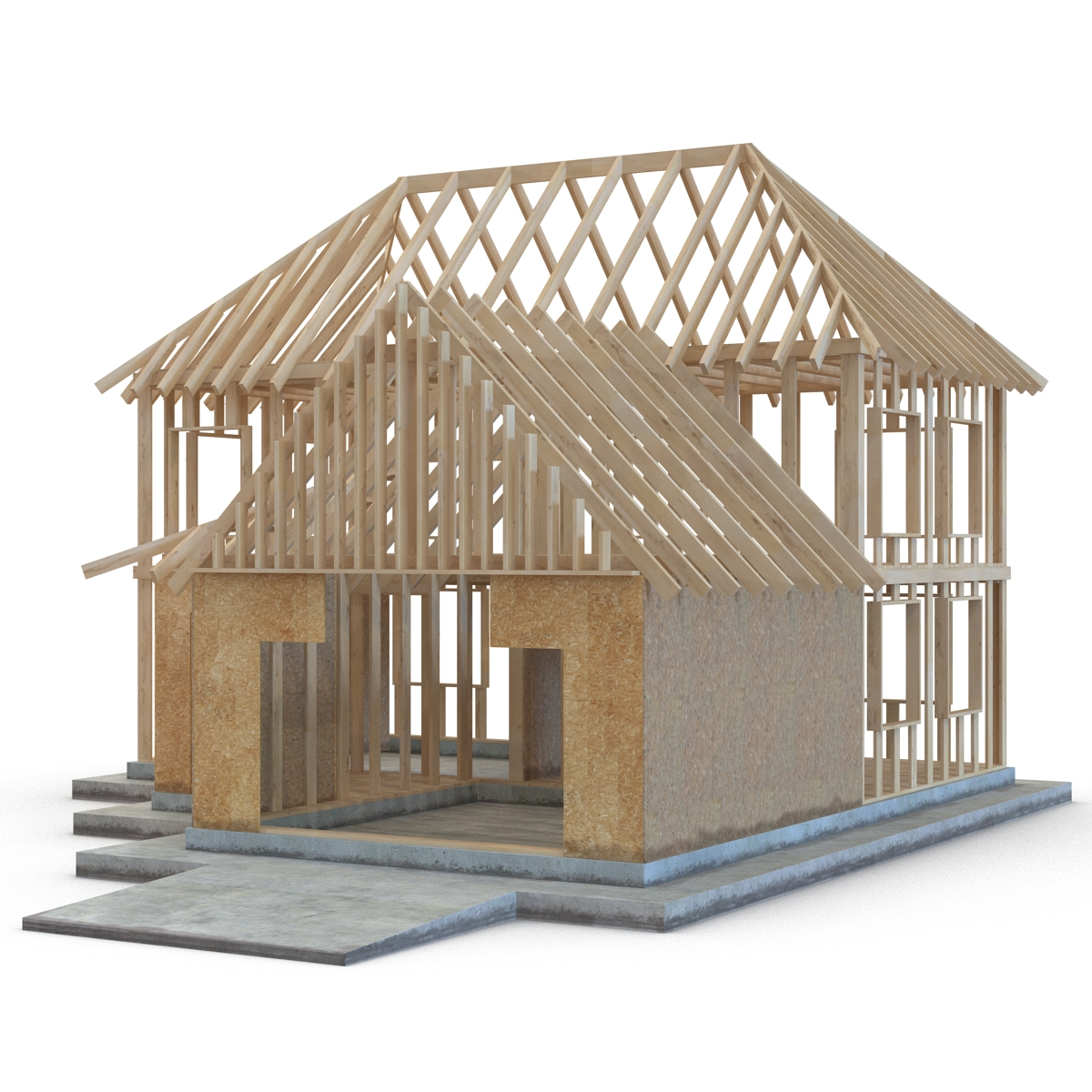 3d model private house construction 6