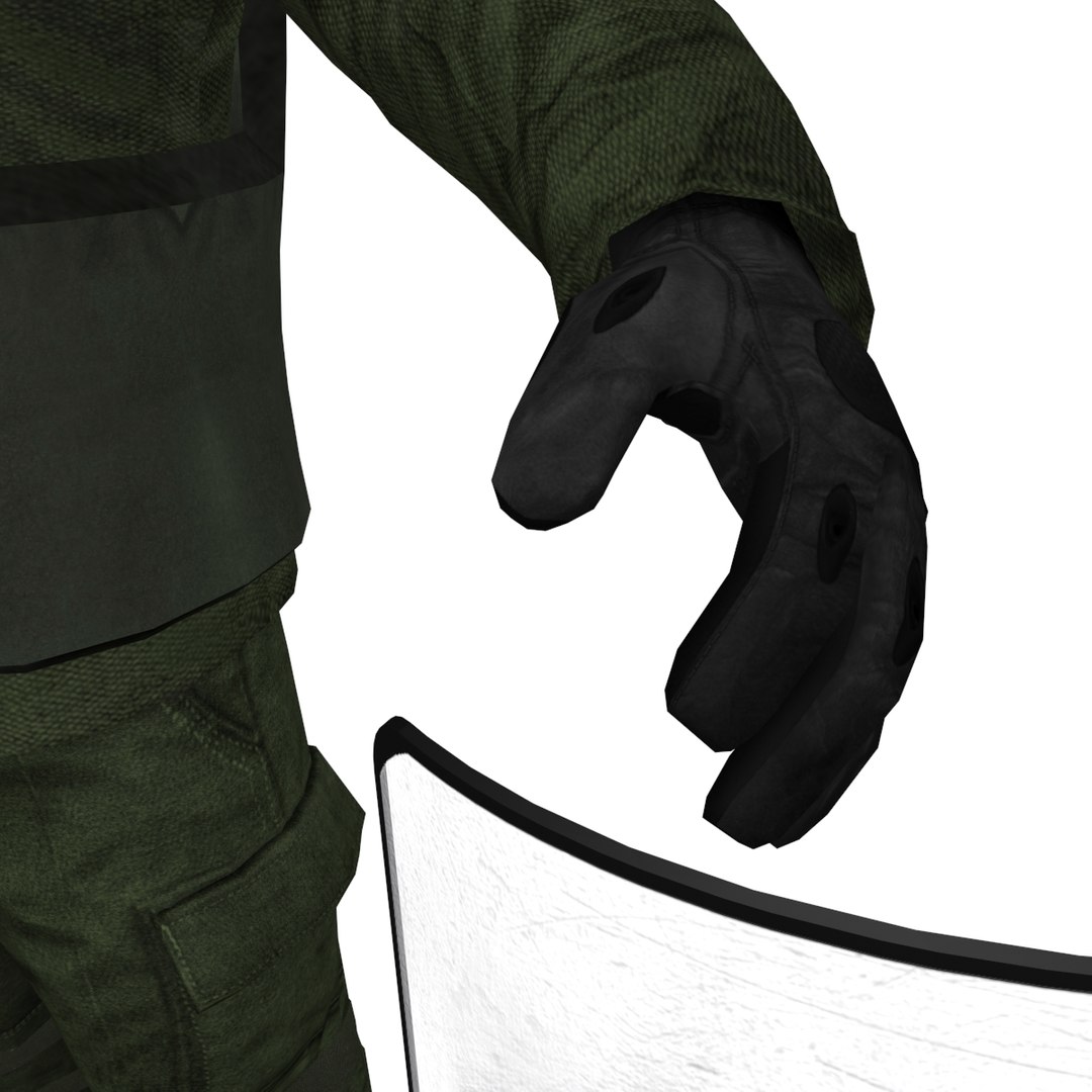 3d model riot police officer