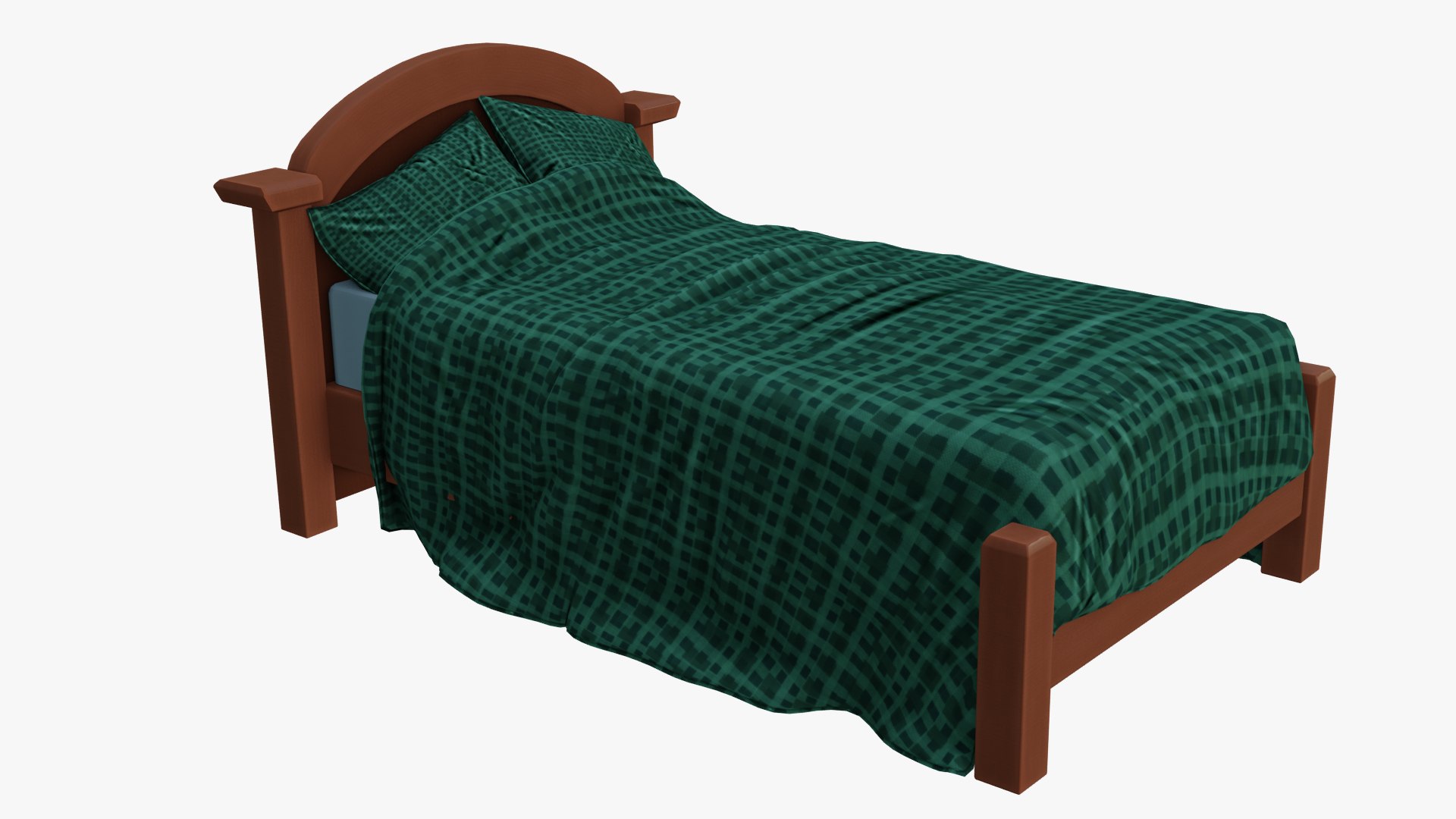 Cartoon Wood Bed 3D Model - TurboSquid 2063483