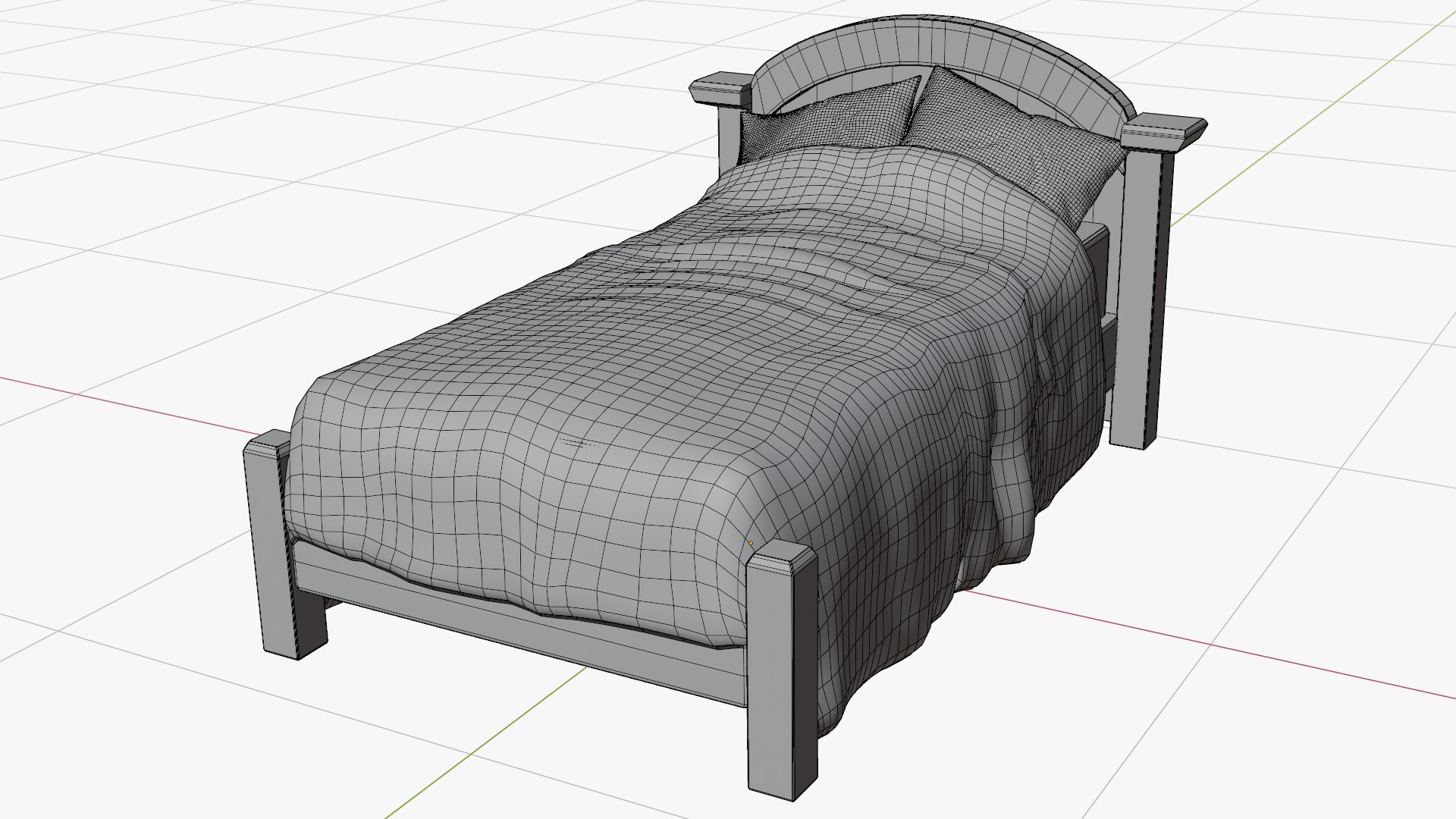 Cartoon Wood Bed 3D Model - TurboSquid 2063483