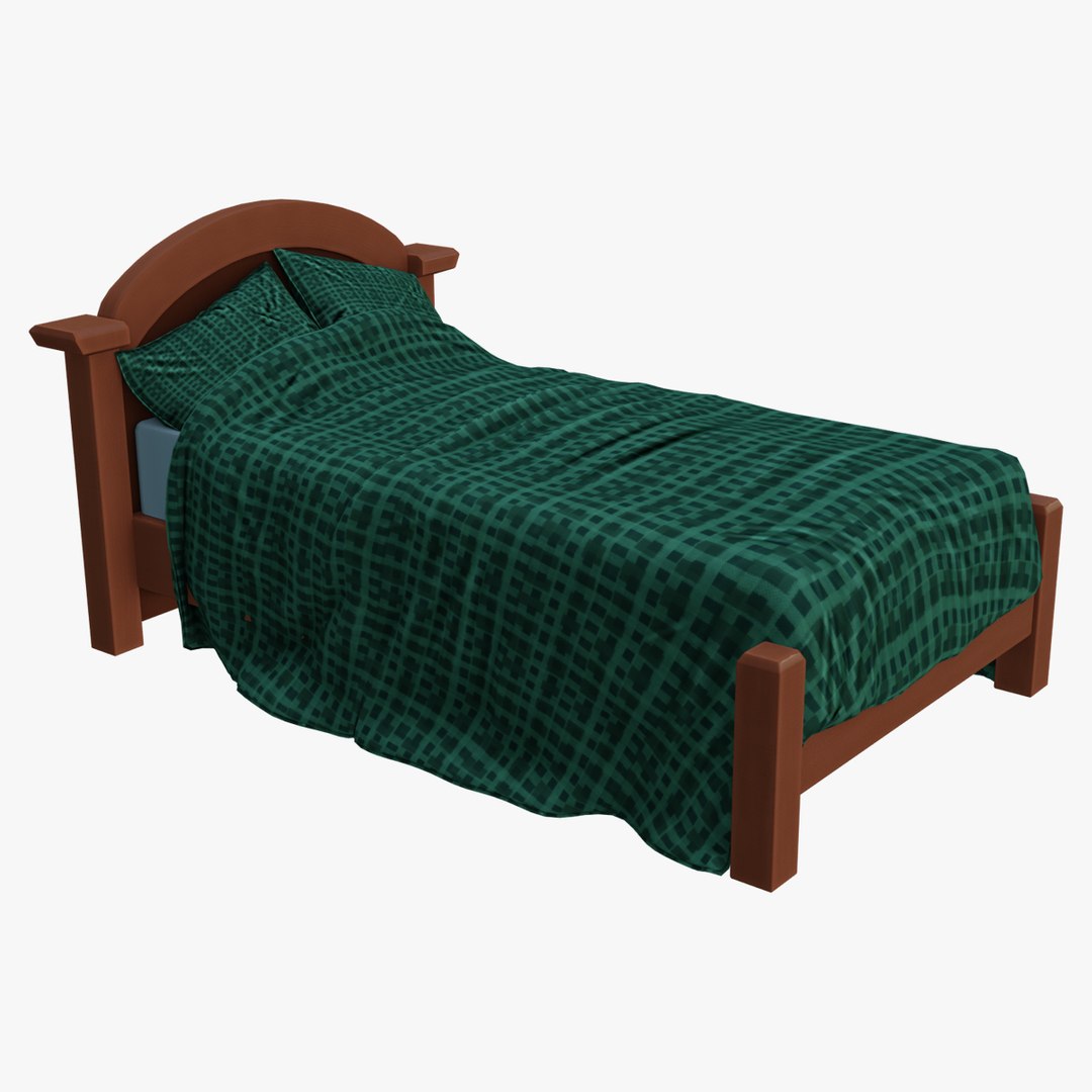 Cartoon Wood Bed 3D Model - TurboSquid 2063483