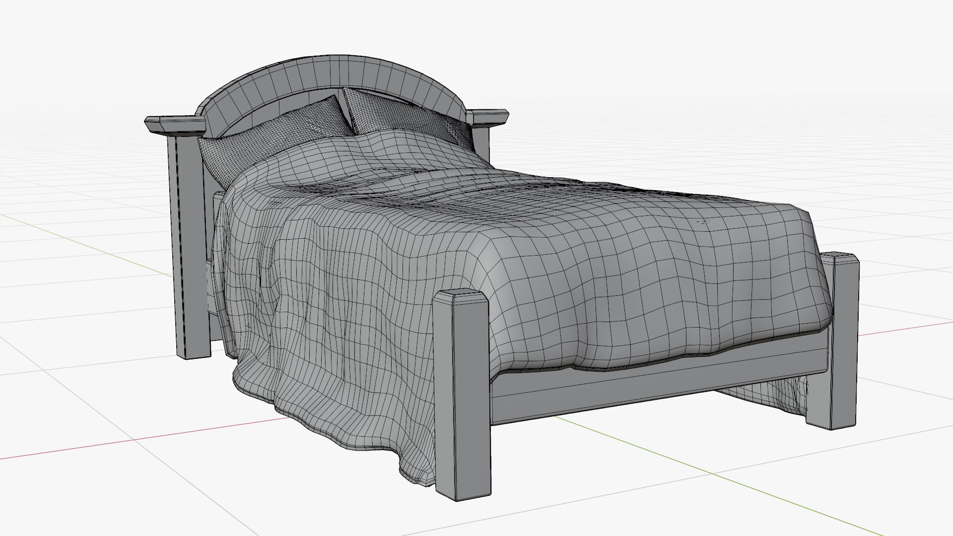 Cartoon Wood Bed 3D Model - TurboSquid 2063483