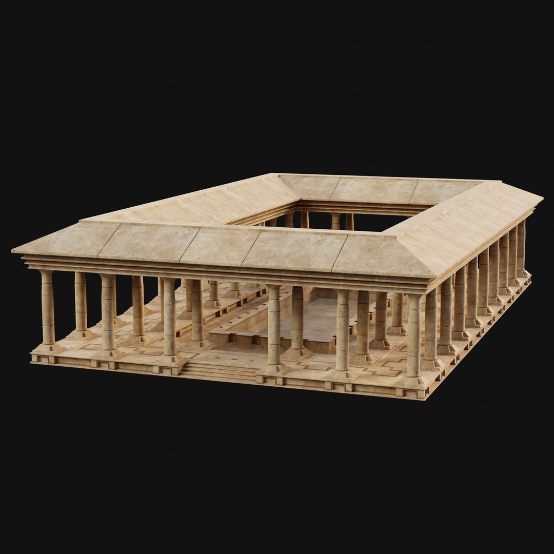 3D EGYPTIAN ANCIENT ATRIUM TEMPLE EGYPT BATHHOUSE COLLECTION AAA model ...