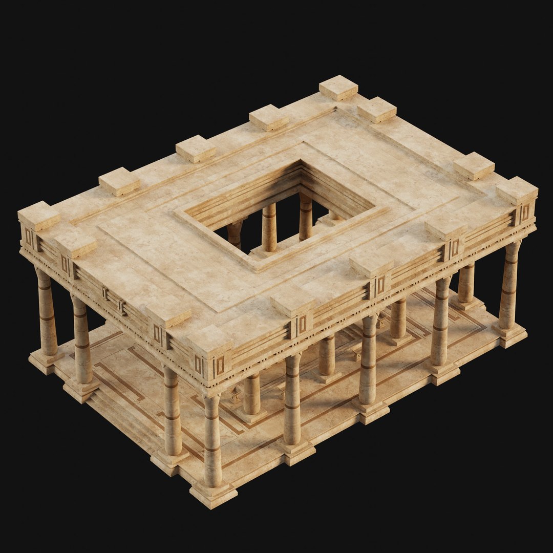 3D EGYPTIAN ANCIENT ATRIUM TEMPLE EGYPT BATHHOUSE COLLECTION AAA model ...