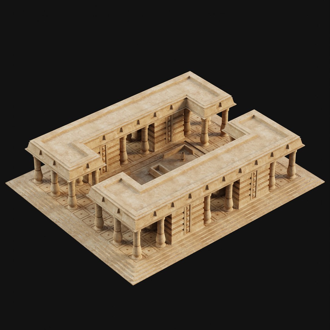 3D EGYPTIAN ANCIENT ATRIUM TEMPLE EGYPT BATHHOUSE COLLECTION AAA model ...