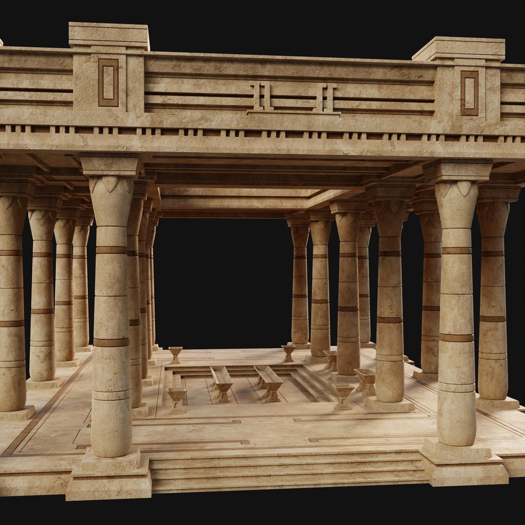 3D EGYPTIAN ANCIENT ATRIUM TEMPLE EGYPT BATHHOUSE COLLECTION AAA model ...