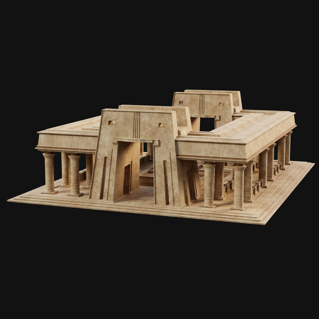 3D EGYPTIAN ANCIENT ATRIUM TEMPLE EGYPT BATHHOUSE COLLECTION AAA model ...