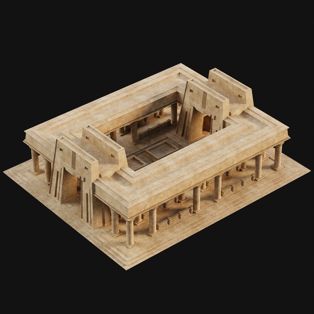 3D EGYPTIAN ANCIENT ATRIUM TEMPLE EGYPT BATHHOUSE COLLECTION AAA model ...