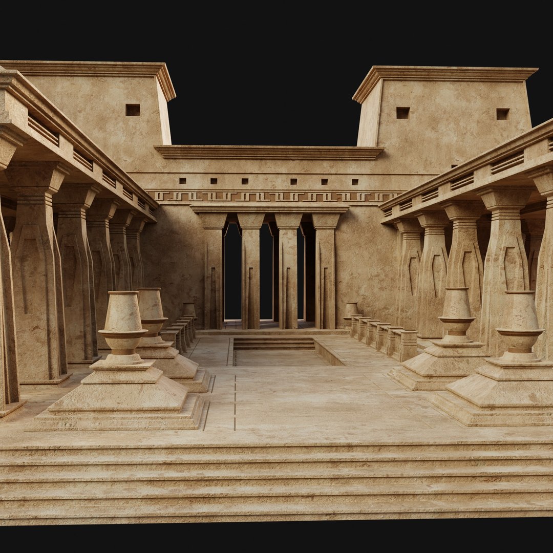 3D EGYPTIAN ANCIENT ATRIUM TEMPLE EGYPT BATHHOUSE COLLECTION AAA model ...