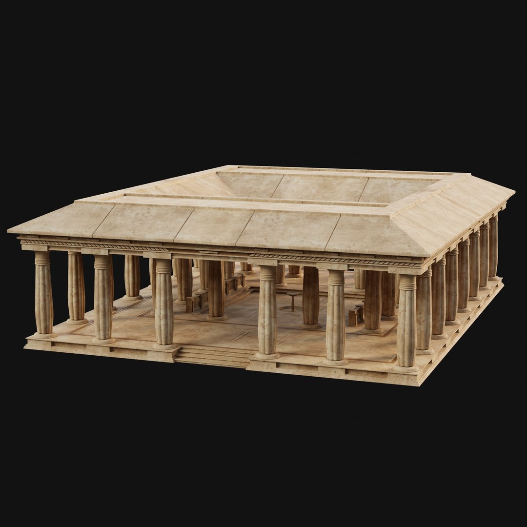 3D EGYPTIAN ANCIENT ATRIUM TEMPLE EGYPT BATHHOUSE COLLECTION AAA model ...