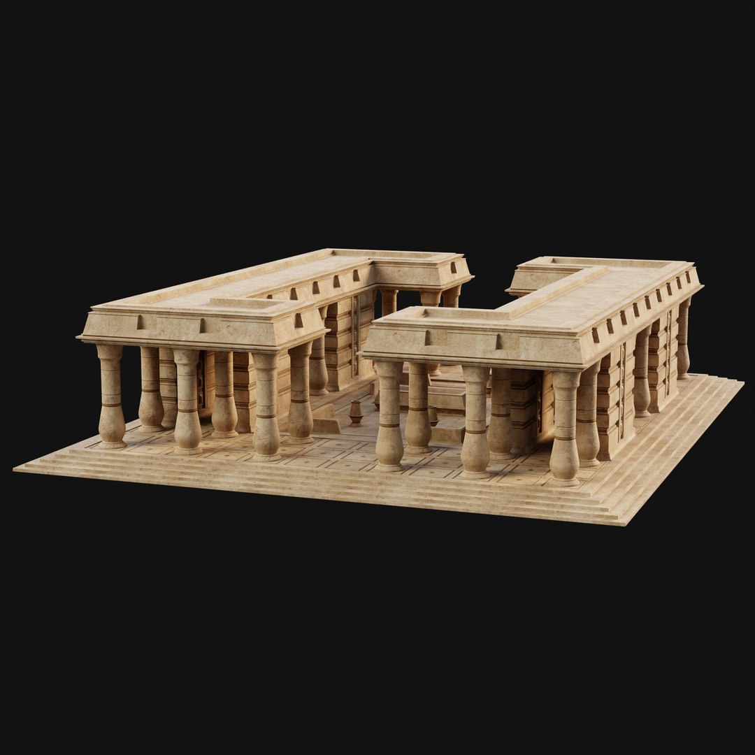 3D EGYPTIAN ANCIENT ATRIUM TEMPLE EGYPT BATHHOUSE COLLECTION AAA model ...