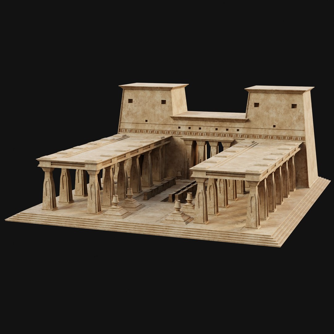 3D EGYPTIAN ANCIENT ATRIUM TEMPLE EGYPT BATHHOUSE COLLECTION AAA model ...