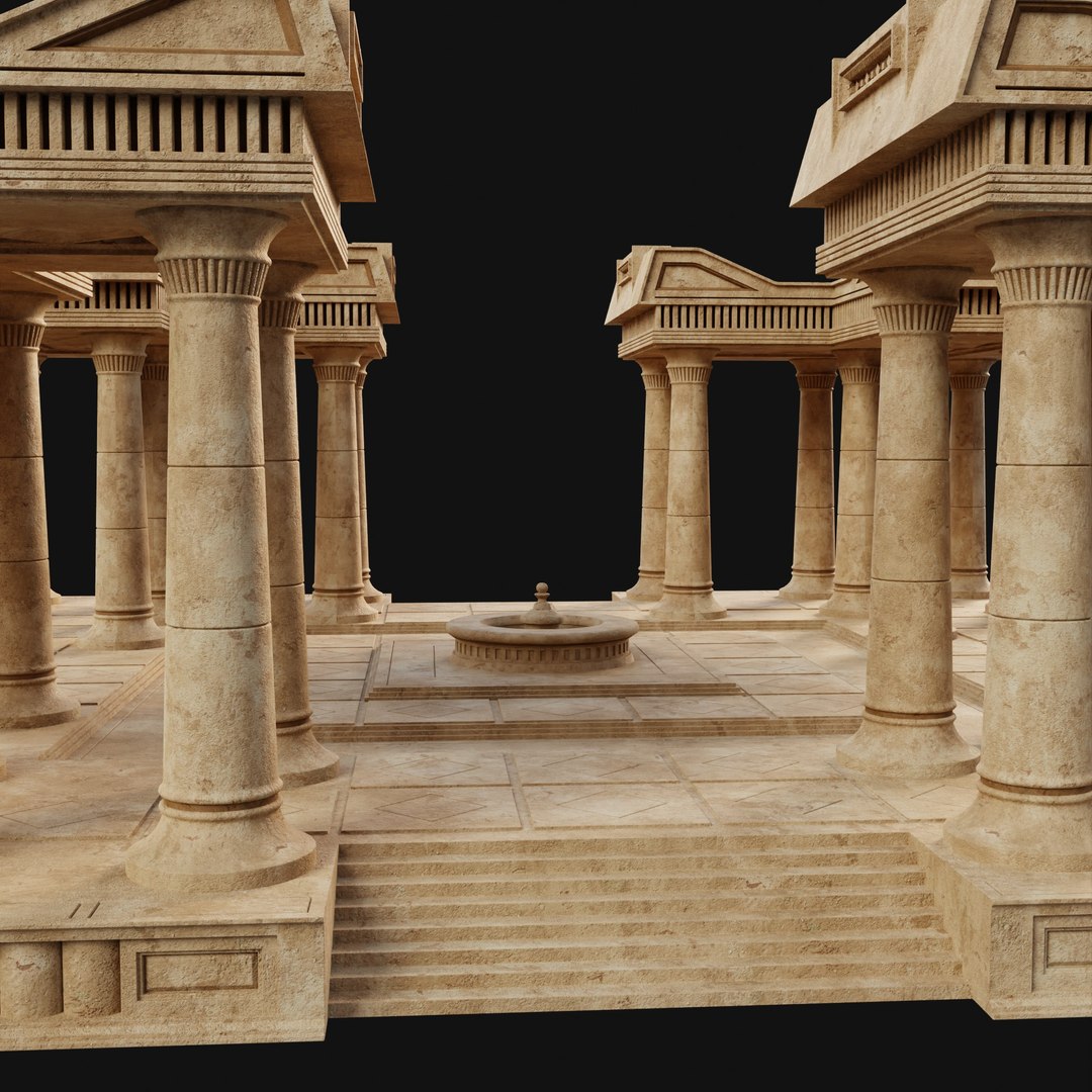 3D EGYPTIAN ANCIENT ATRIUM TEMPLE EGYPT BATHHOUSE COLLECTION AAA model ...