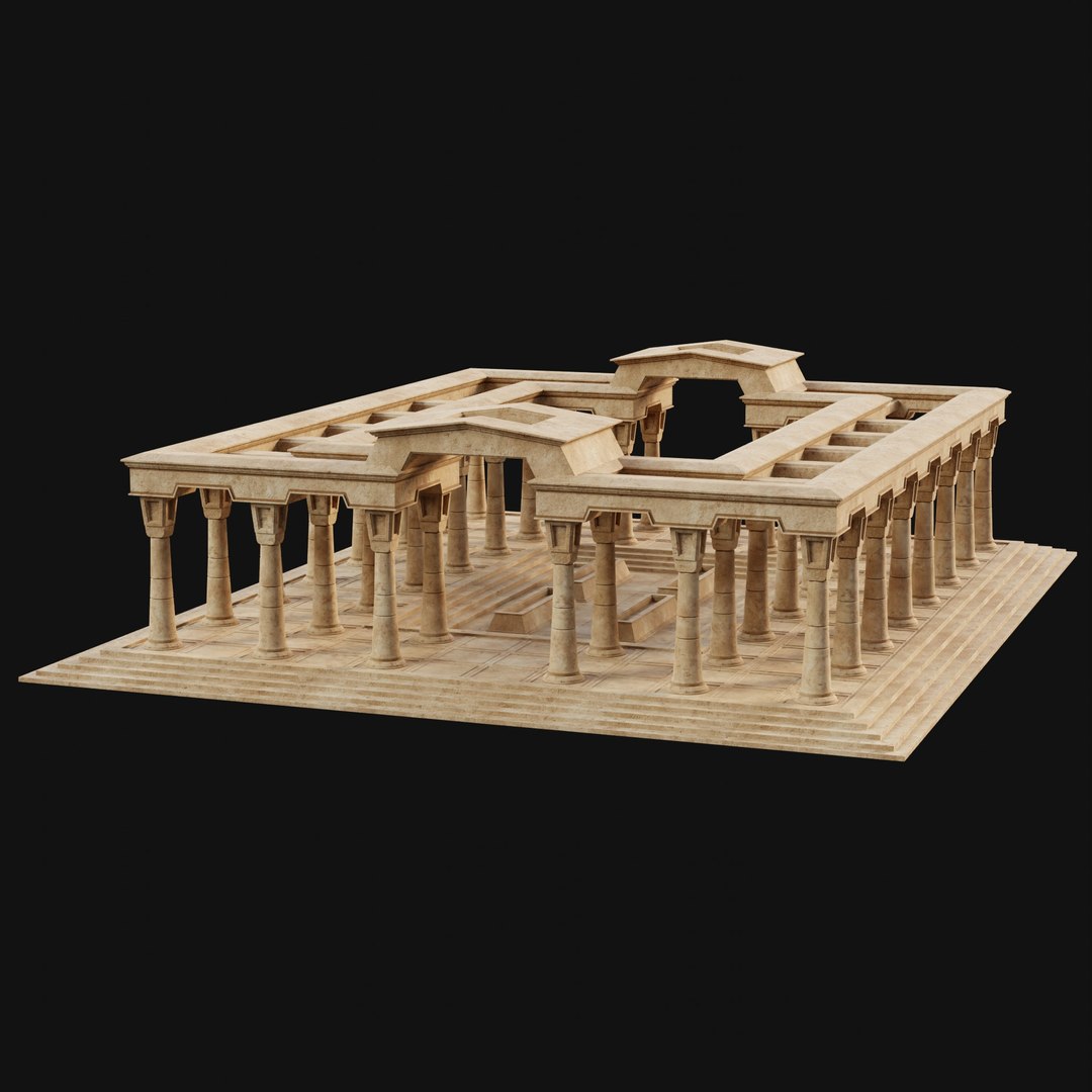 3D EGYPTIAN ANCIENT ATRIUM TEMPLE EGYPT BATHHOUSE COLLECTION AAA model ...
