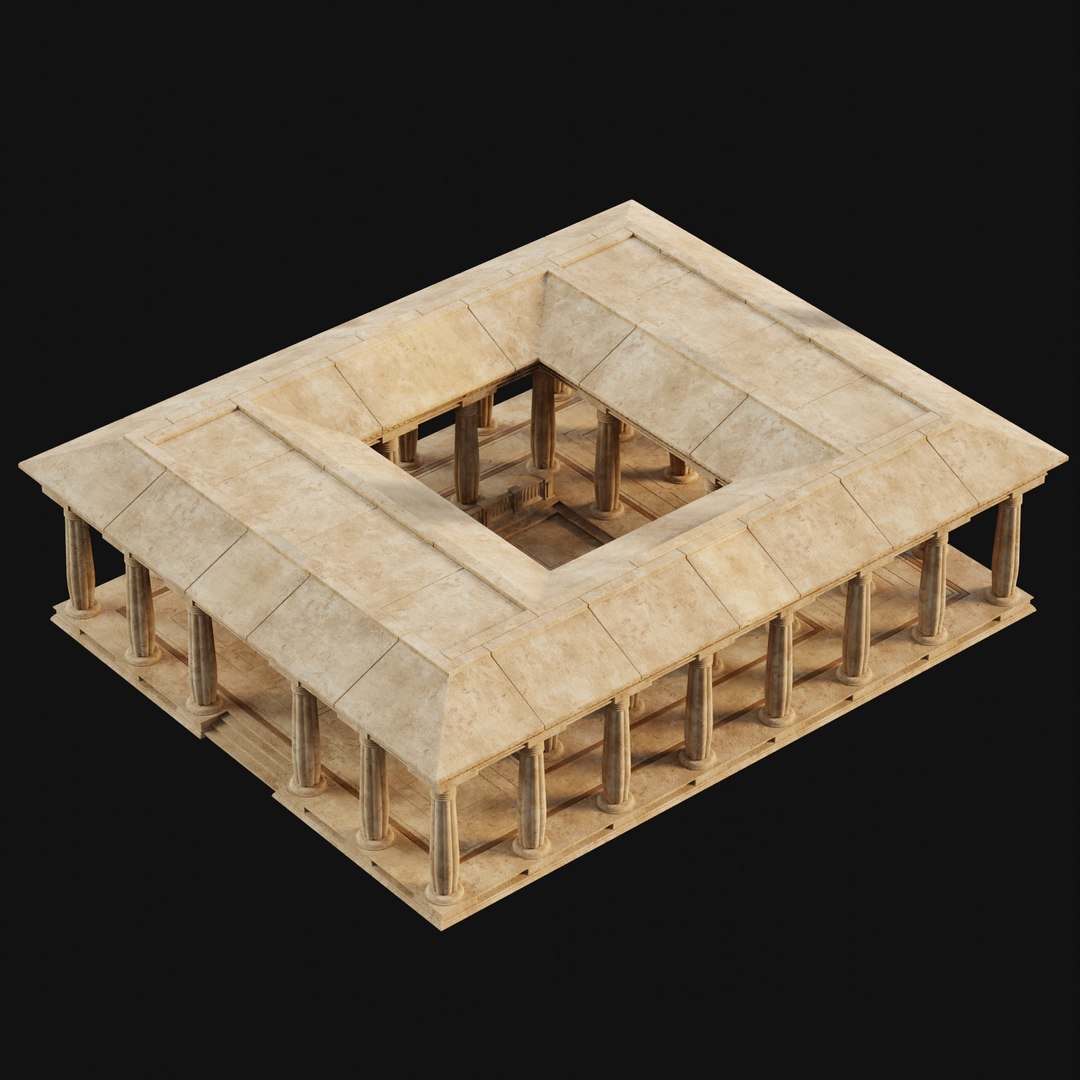 3D EGYPTIAN ANCIENT ATRIUM TEMPLE EGYPT BATHHOUSE COLLECTION AAA model ...