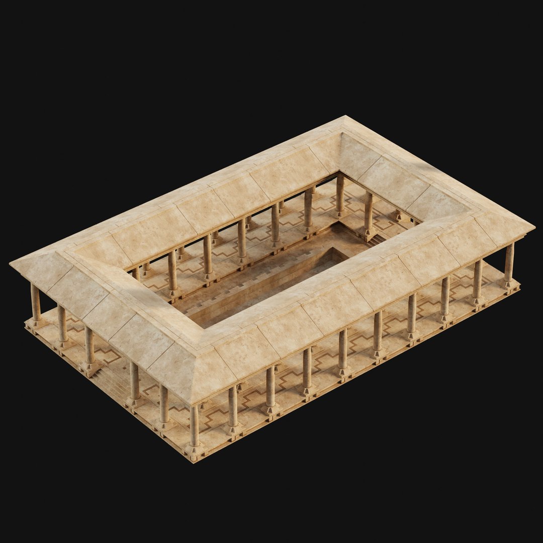 3D EGYPTIAN ANCIENT ATRIUM TEMPLE EGYPT BATHHOUSE COLLECTION AAA model ...