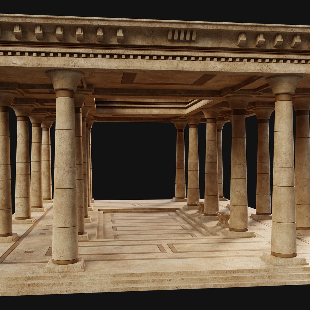 3D EGYPTIAN ANCIENT ATRIUM TEMPLE EGYPT BATHHOUSE COLLECTION AAA model ...
