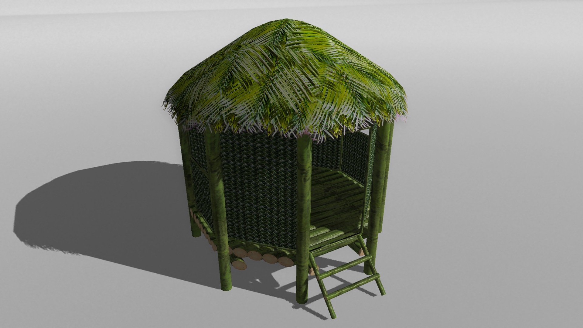 3D Palm leaf huts set - TurboSquid 2112902