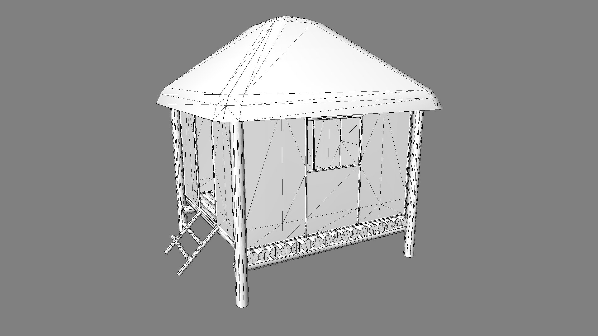 3D Palm leaf huts set - TurboSquid 2112902
