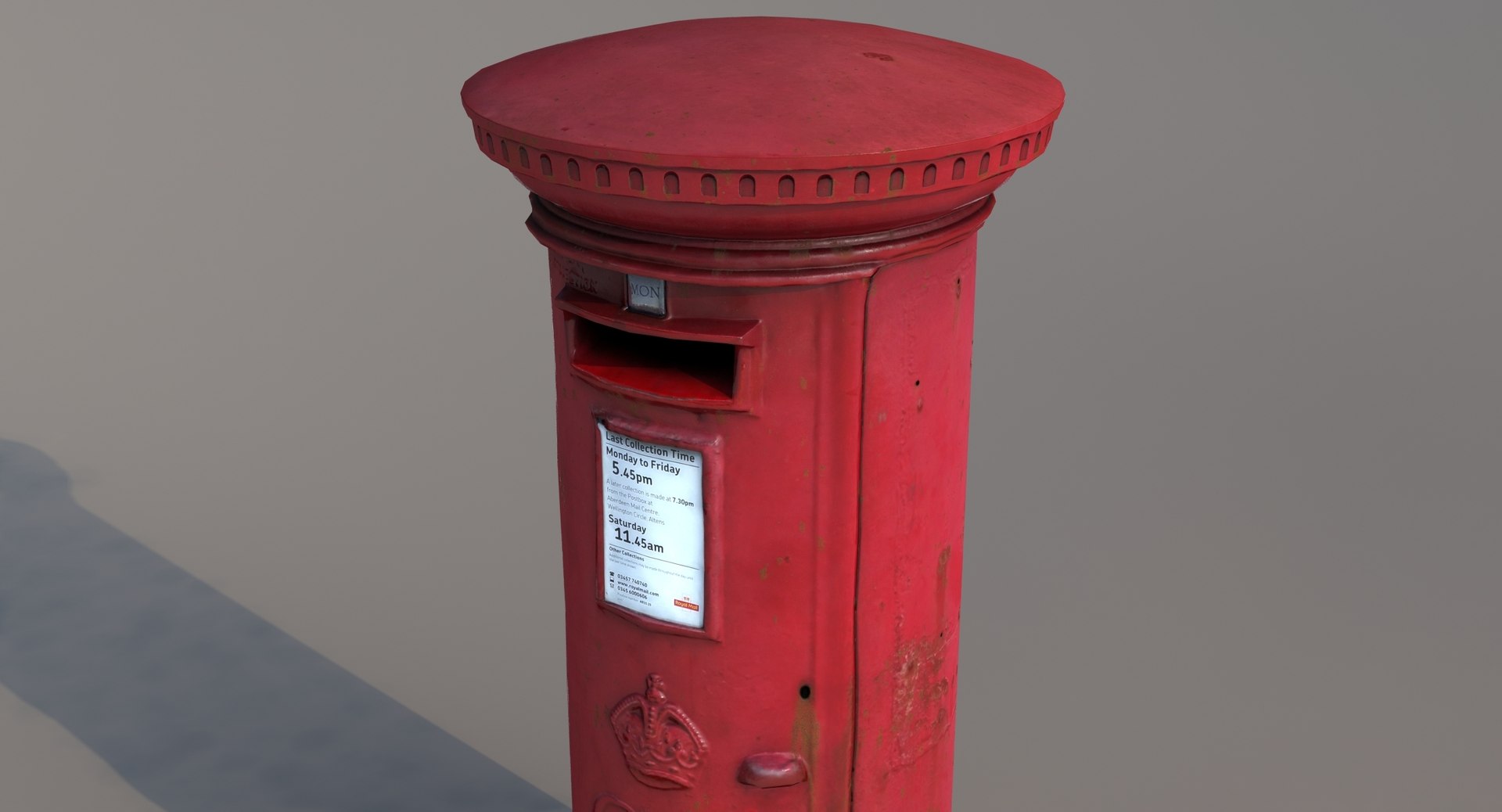 3d Model Asset British Post Box
