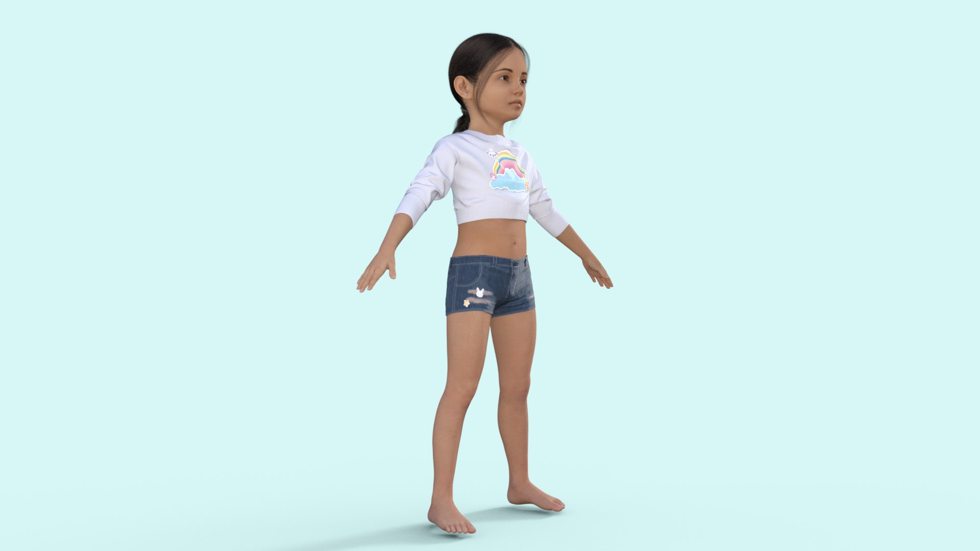 3D Realistic Girl Child Rigged Model - TurboSquid 2203796