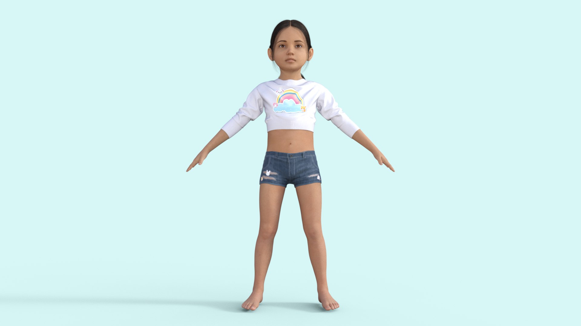 3D Realistic Girl Child Rigged Model - TurboSquid 2203796