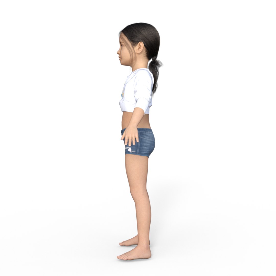 3D Realistic Girl Child Rigged Model - TurboSquid 2203796