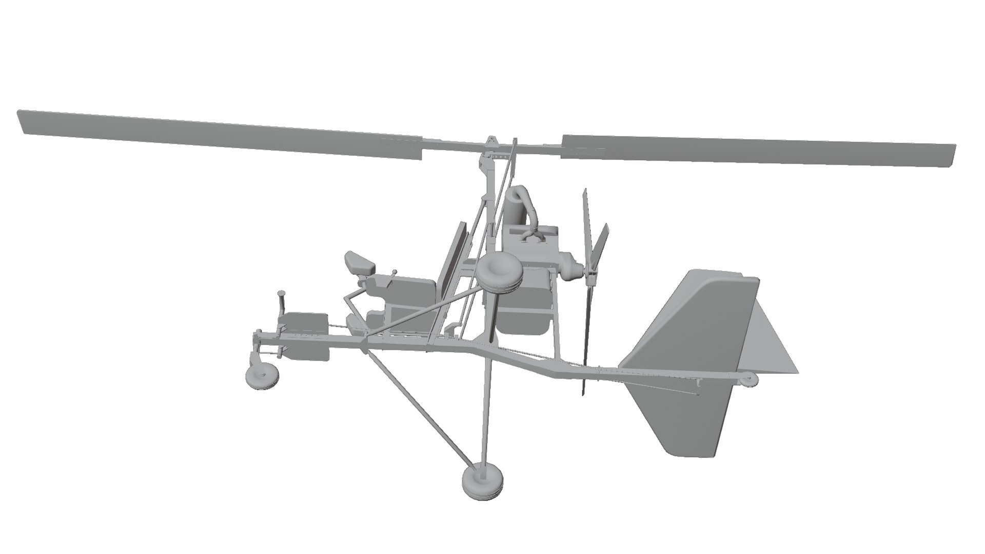 Hornet Bensen B-8 Gyrocopter 3D Model - TurboSquid 2326139