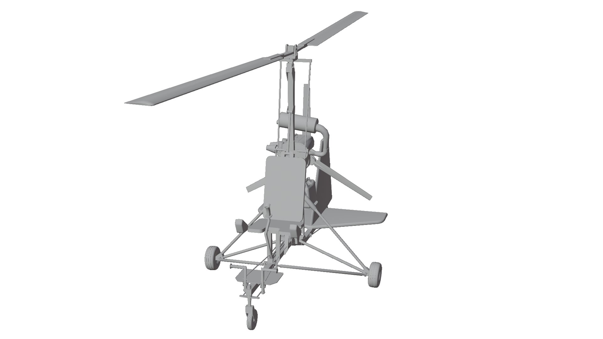 Hornet Bensen B-8 Gyrocopter 3D Model - TurboSquid 2326139