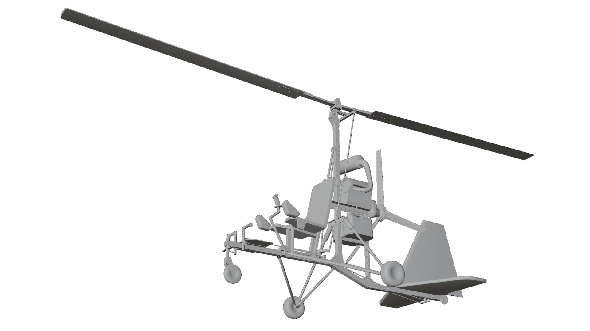 Hornet Bensen B-8 Gyrocopter 3D Model - TurboSquid 2326139