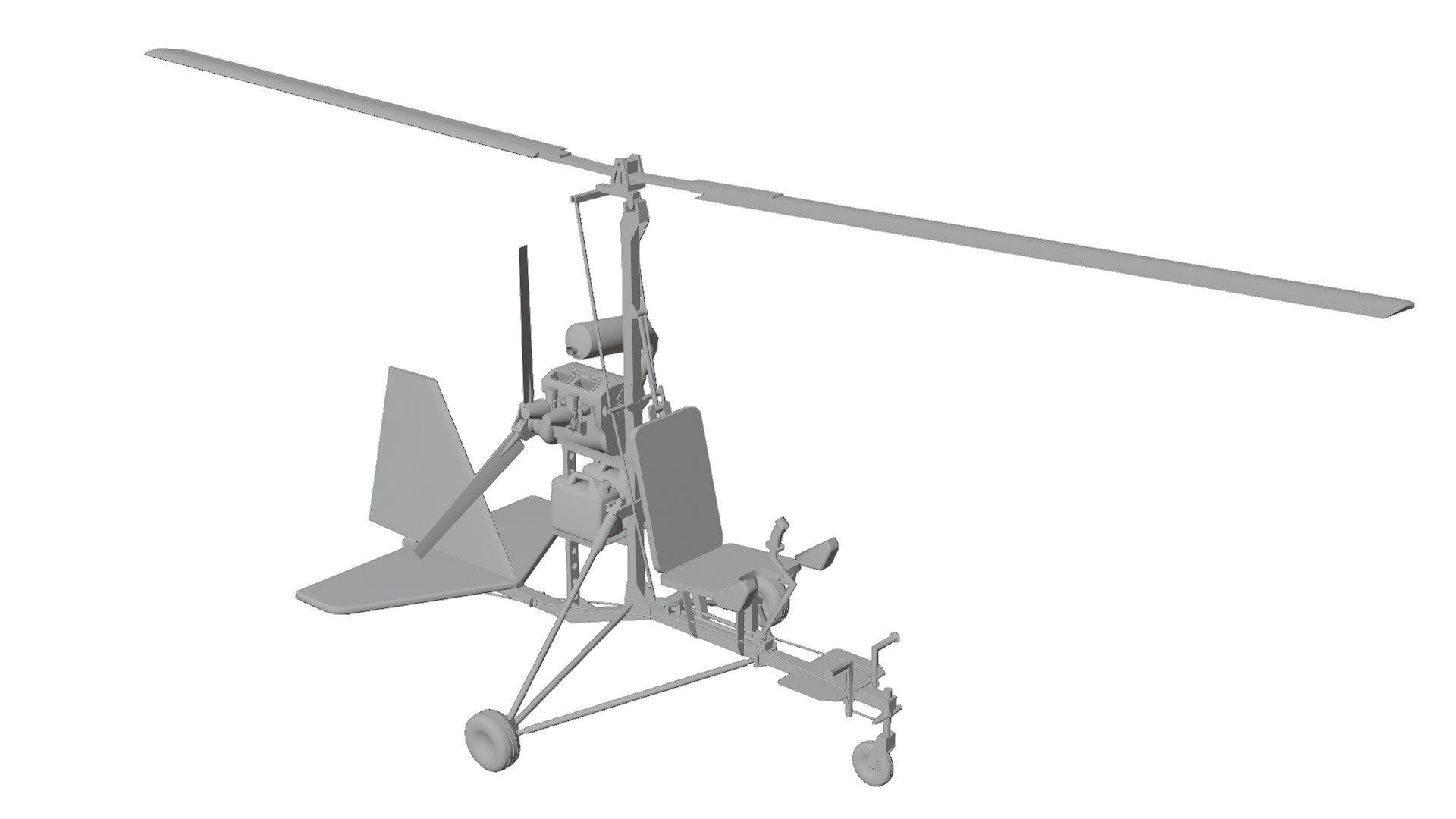 Hornet Bensen B-8 Gyrocopter 3D Model - TurboSquid 2326139