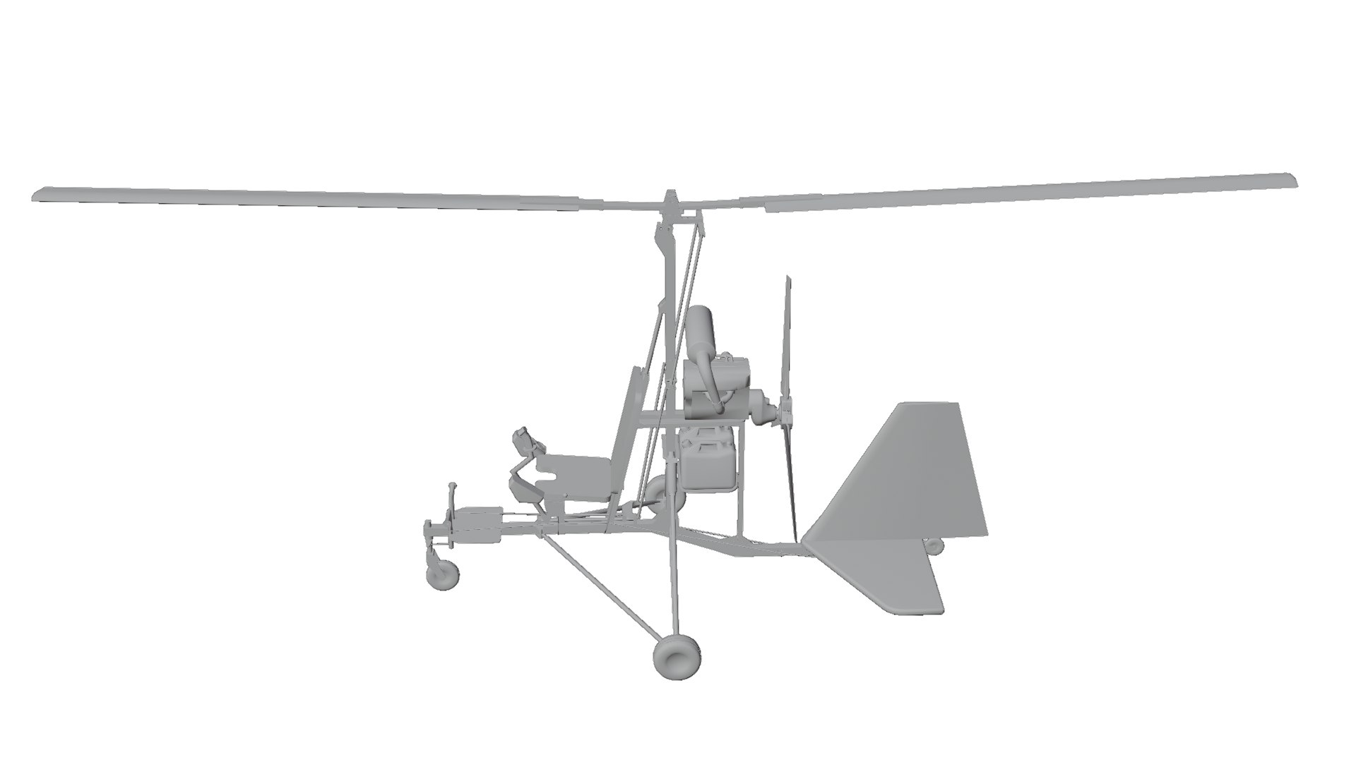 Hornet Bensen B-8 Gyrocopter 3D Model - TurboSquid 2326139
