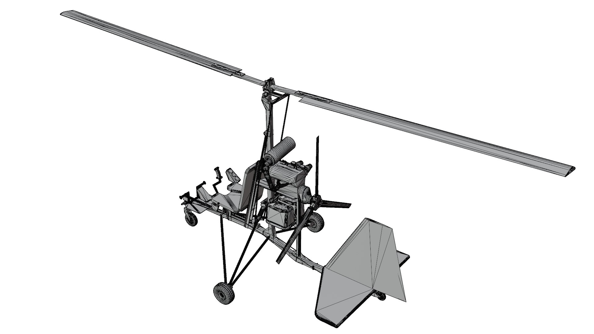 Hornet Bensen B-8 Gyrocopter 3D Model - TurboSquid 2326139