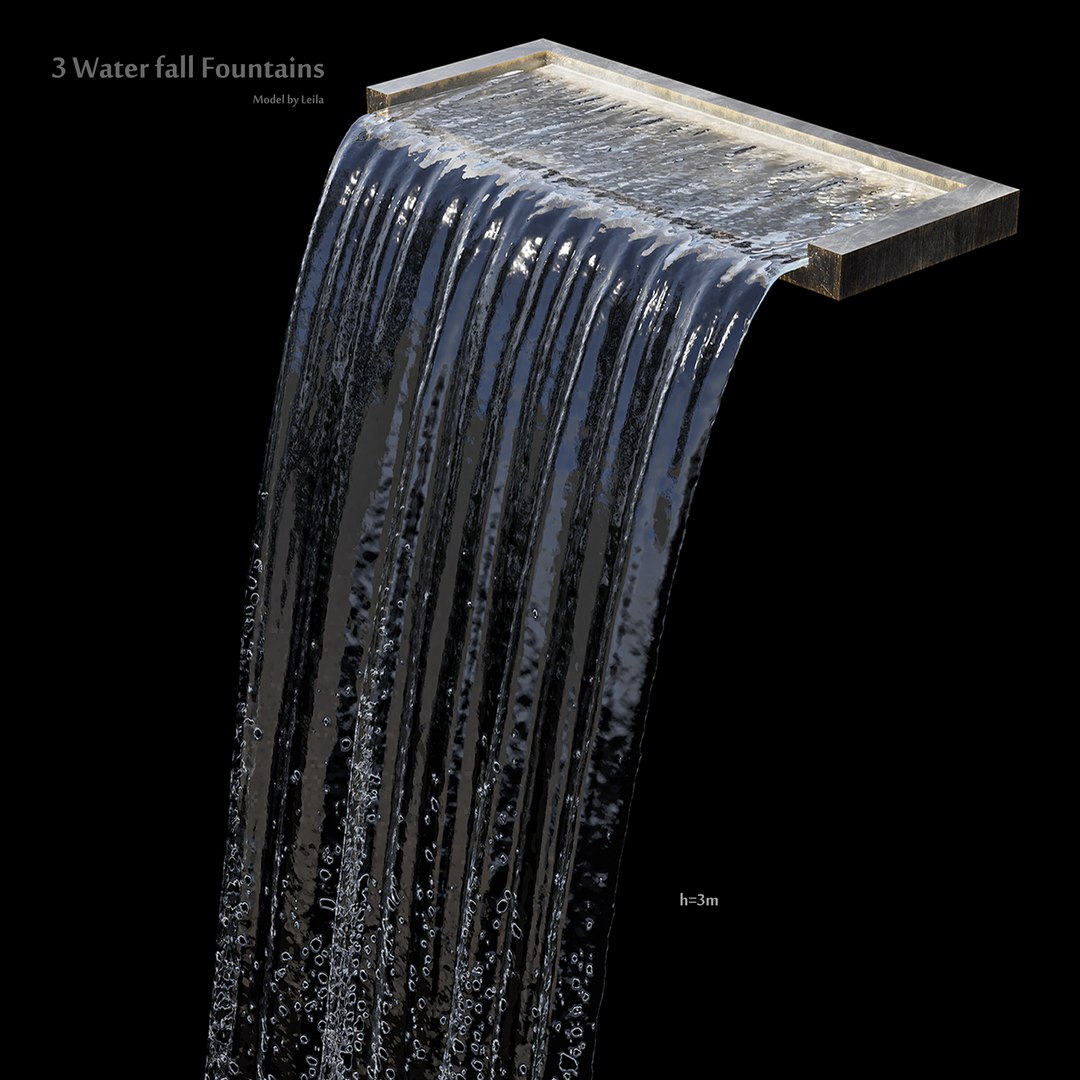 3D Model Waterfall Fountains Cascade Water Features - TurboSquid 1938457