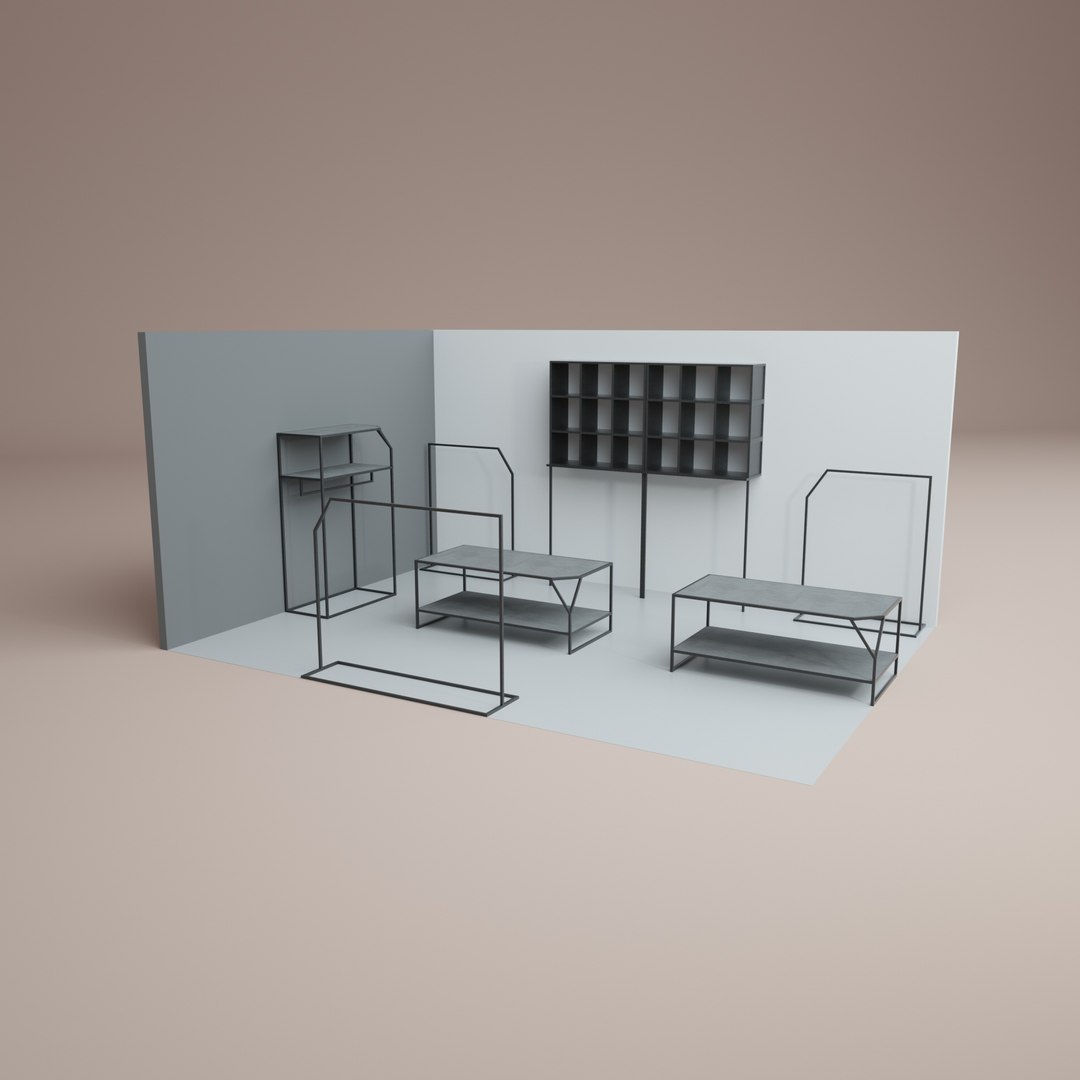 3D Shop Store Racks - TurboSquid 1317898
