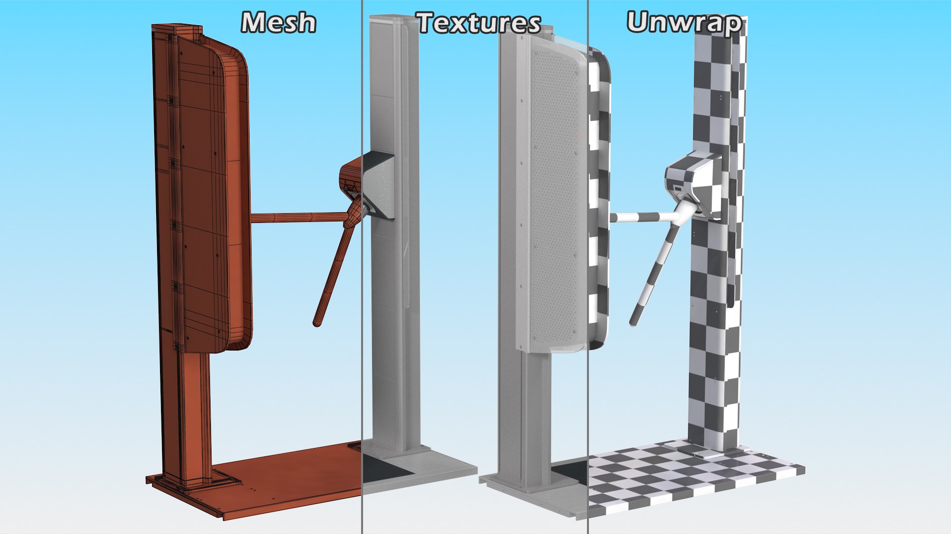 3D Axess AX500 Smart Gates Collection Model - TurboSquid 1868742