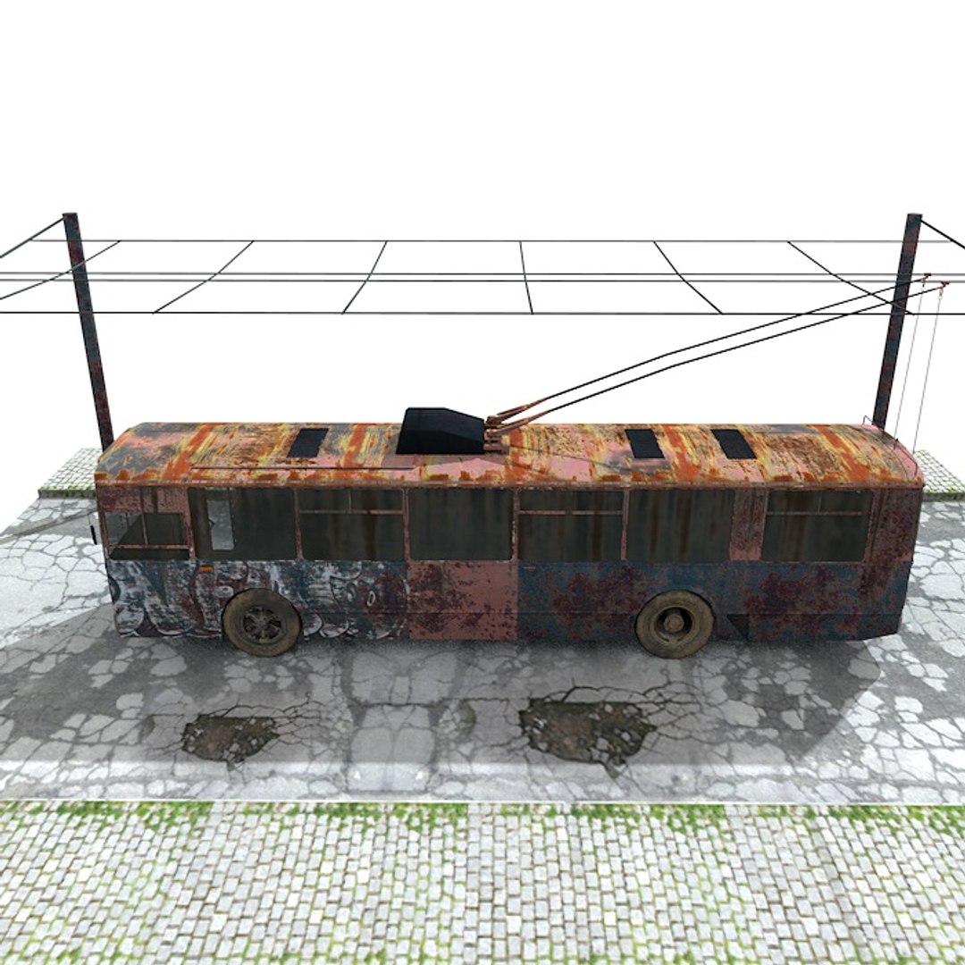 abandoned bus 3d model