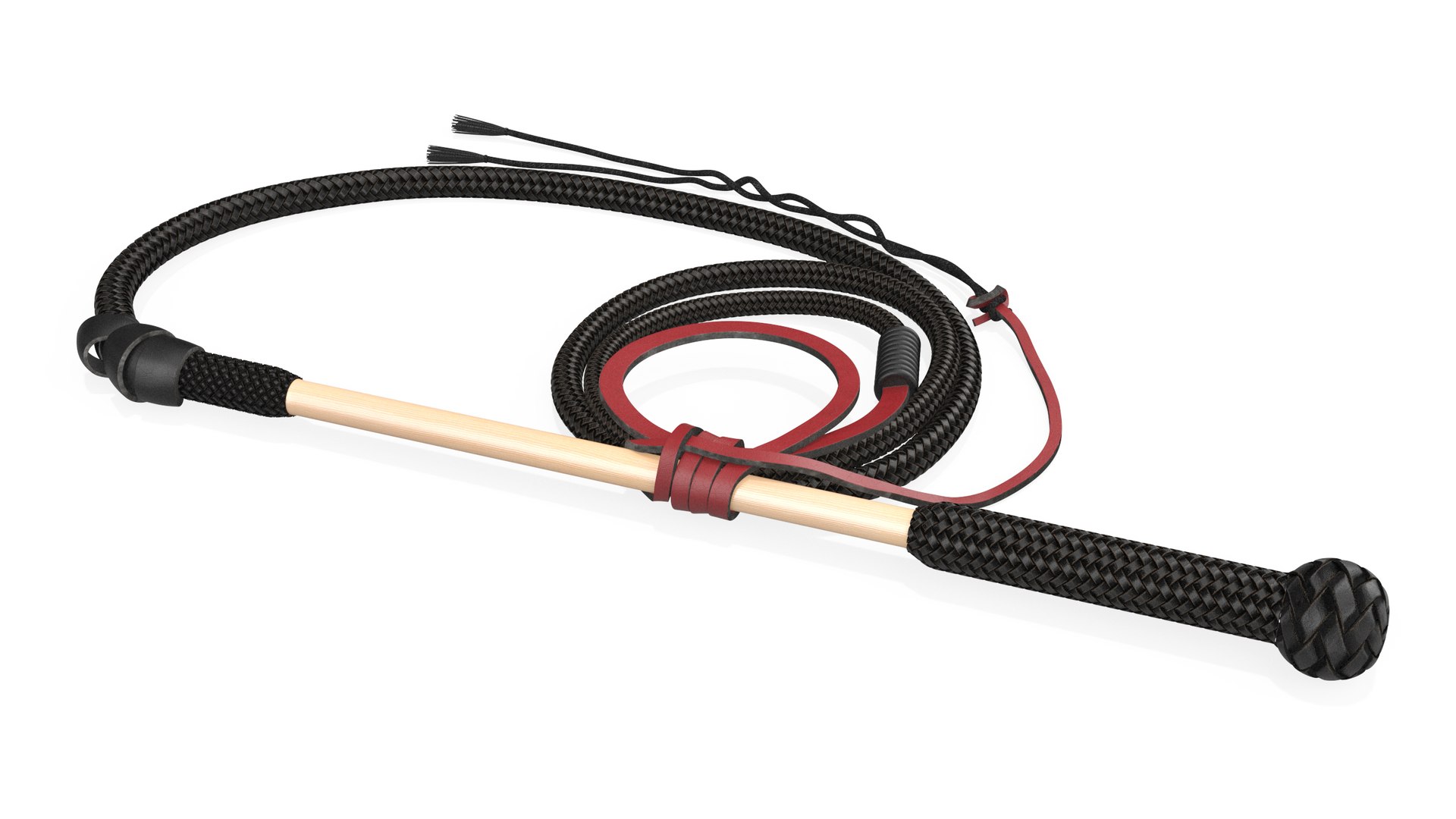 3D Leather Bullwhip Coiled Black Rigged For Cinema 4D - TurboSquid 2264413